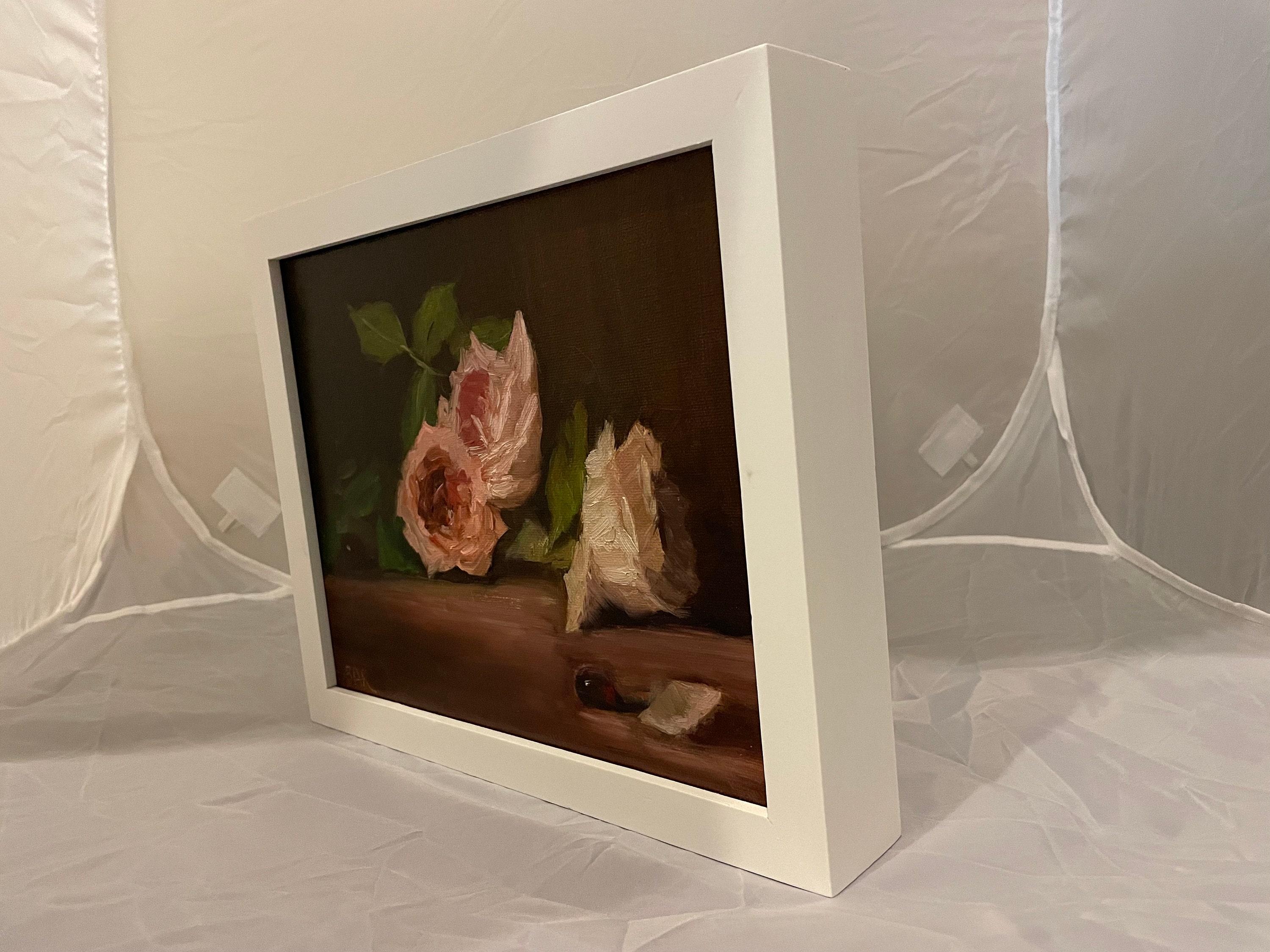 Rose Vignette, Original Oil Painting by Bellaaurorariveraart - Etsy
