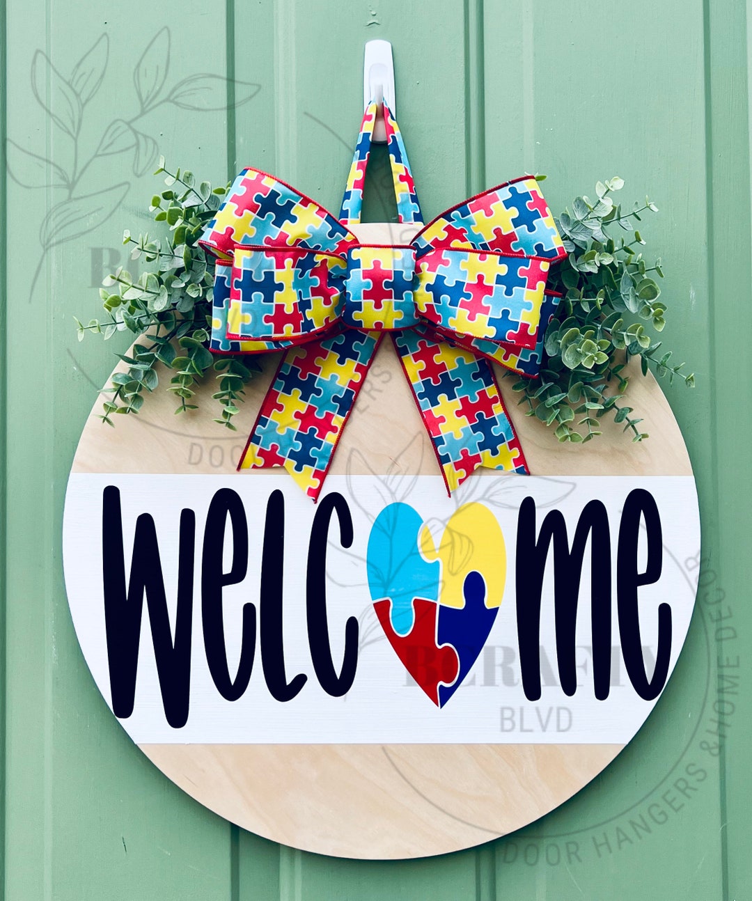 Autism Door Hanger, Autism Wreath, Autism Acceptance, Autism Awareness ... Autism Door Hanger, Autism Wreath, Autism Acceptance, Autism Awareness ...