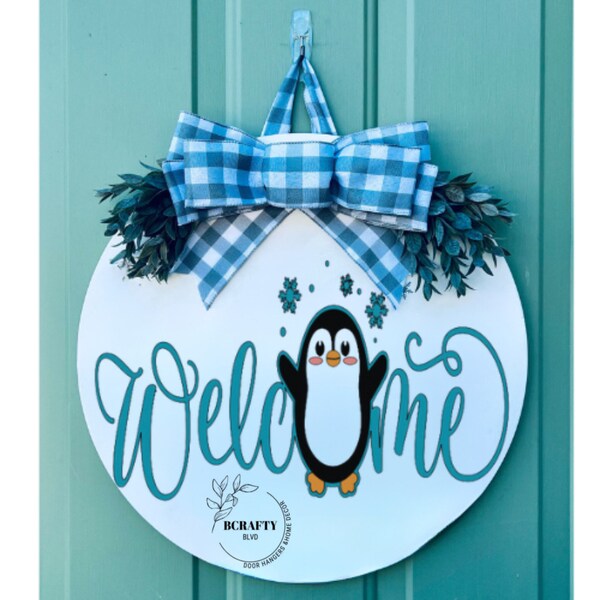 Penguin Door Sign - Etsy