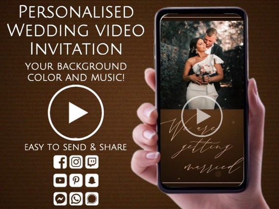Wedding Video Invitation Wedding Animated Card Digital | Etsy