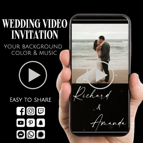 Wedding Video Invitation Wedding Animated Card Digital - Etsy