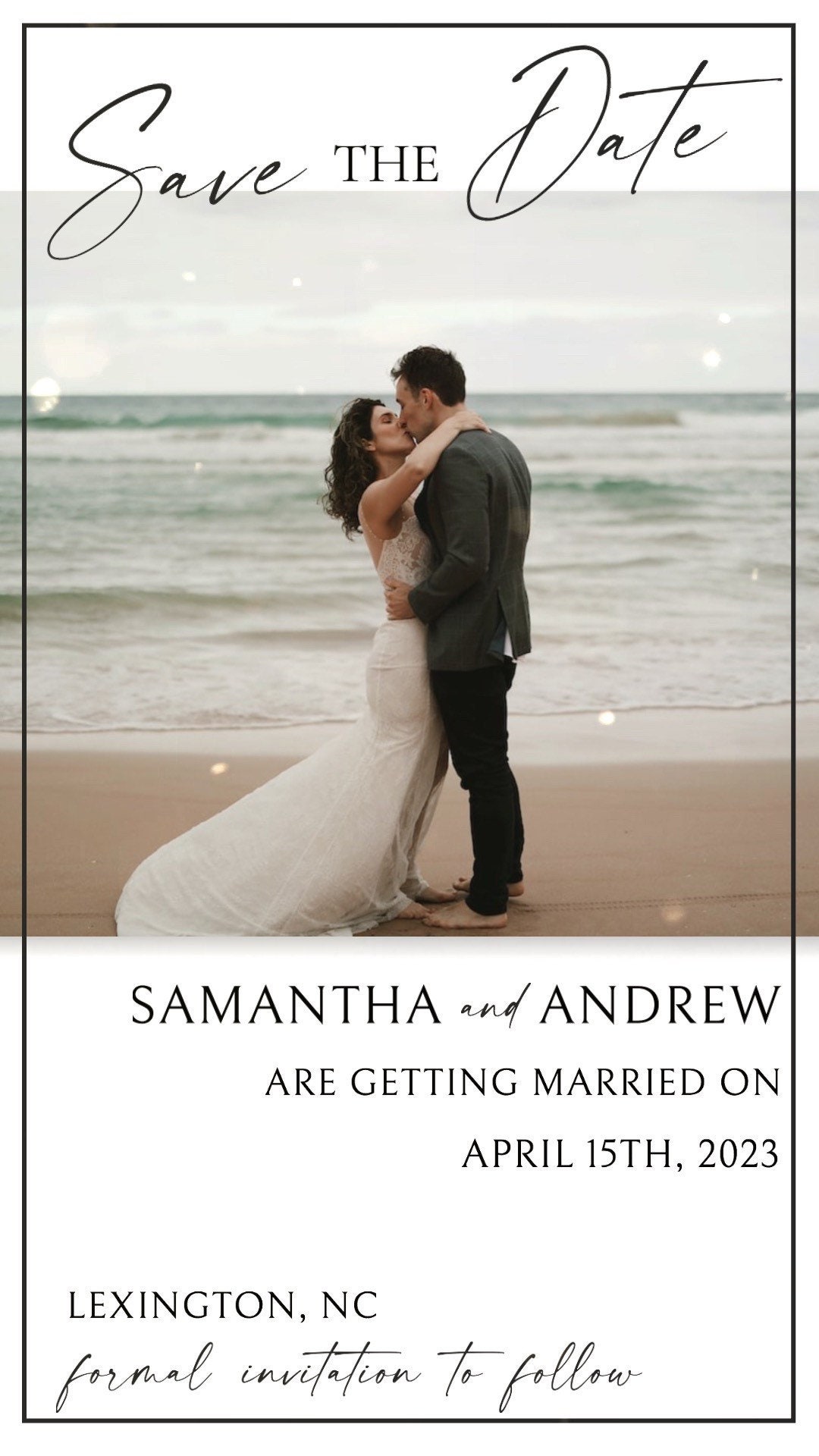 Save the Date Video Digital Wedding Animated Evite Custom - Etsy