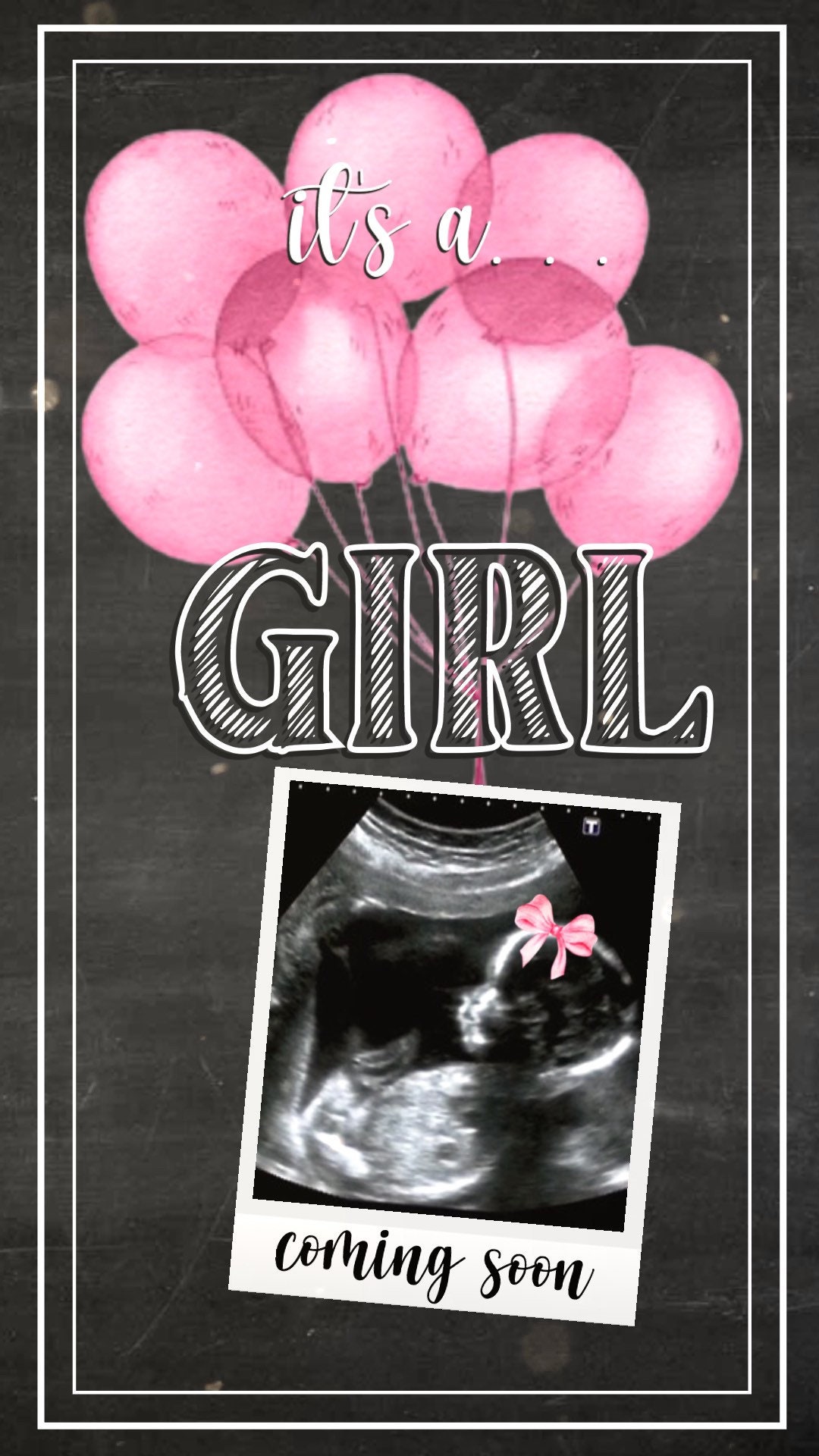 Gender Reveal Video It's a Girl Card Digital Pregnancy - Etsy