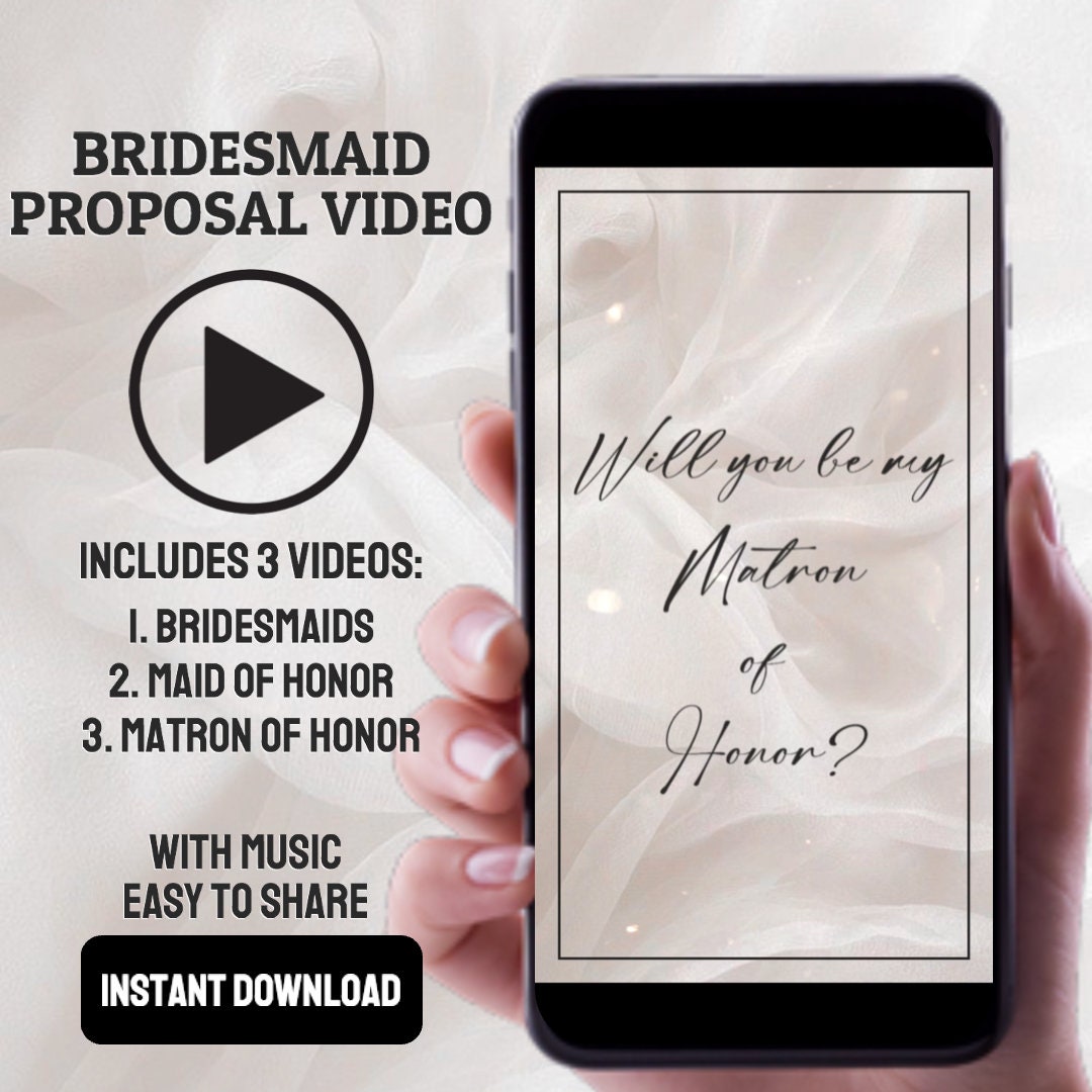 Bridesmaid Proposal Video, Will You Be My Bridesmaid/maid of Honor ...