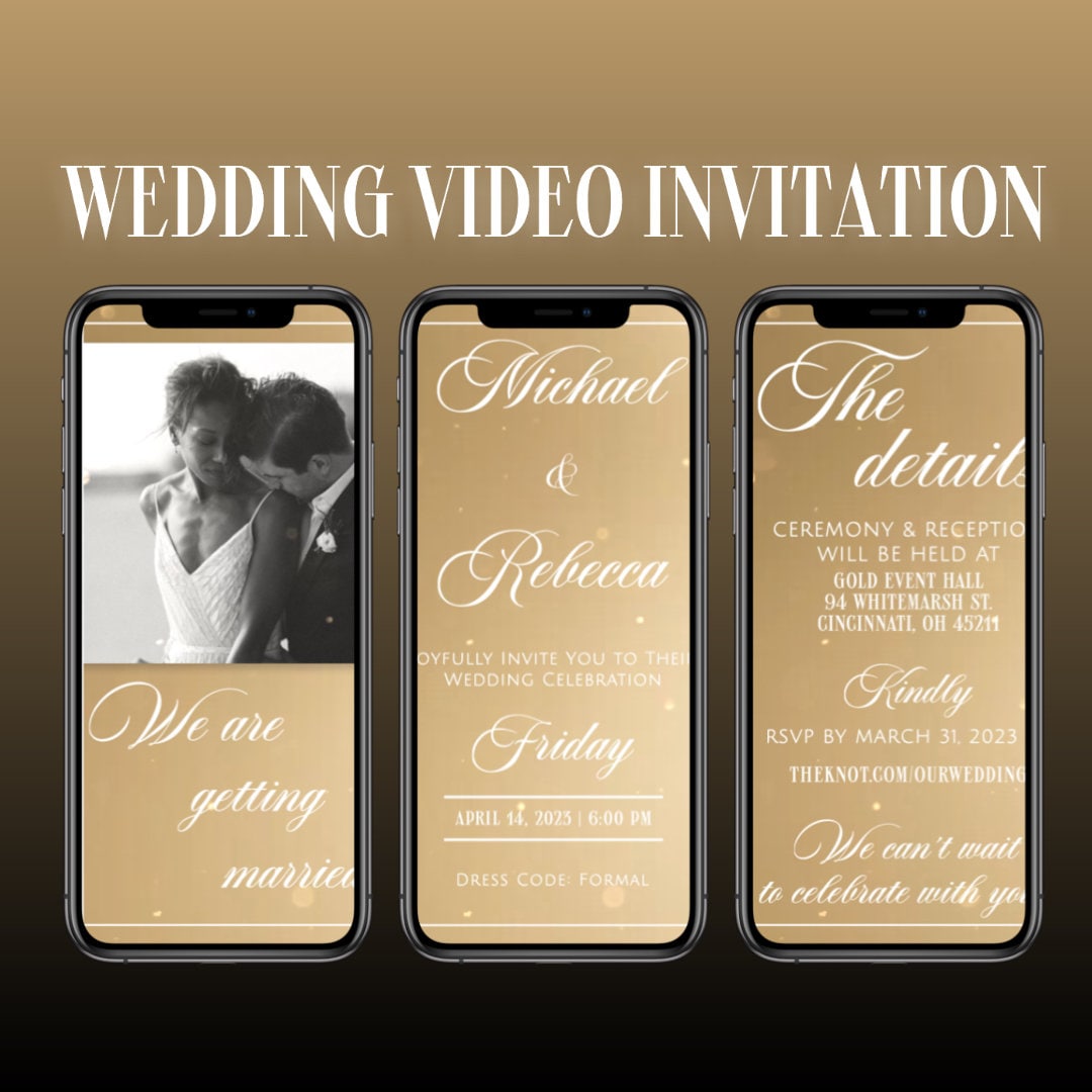 Wedding Video Invitation, Wedding Animated Card, Digital Electronic ...