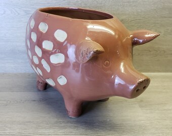Ceramic Planter Pig - Etsy