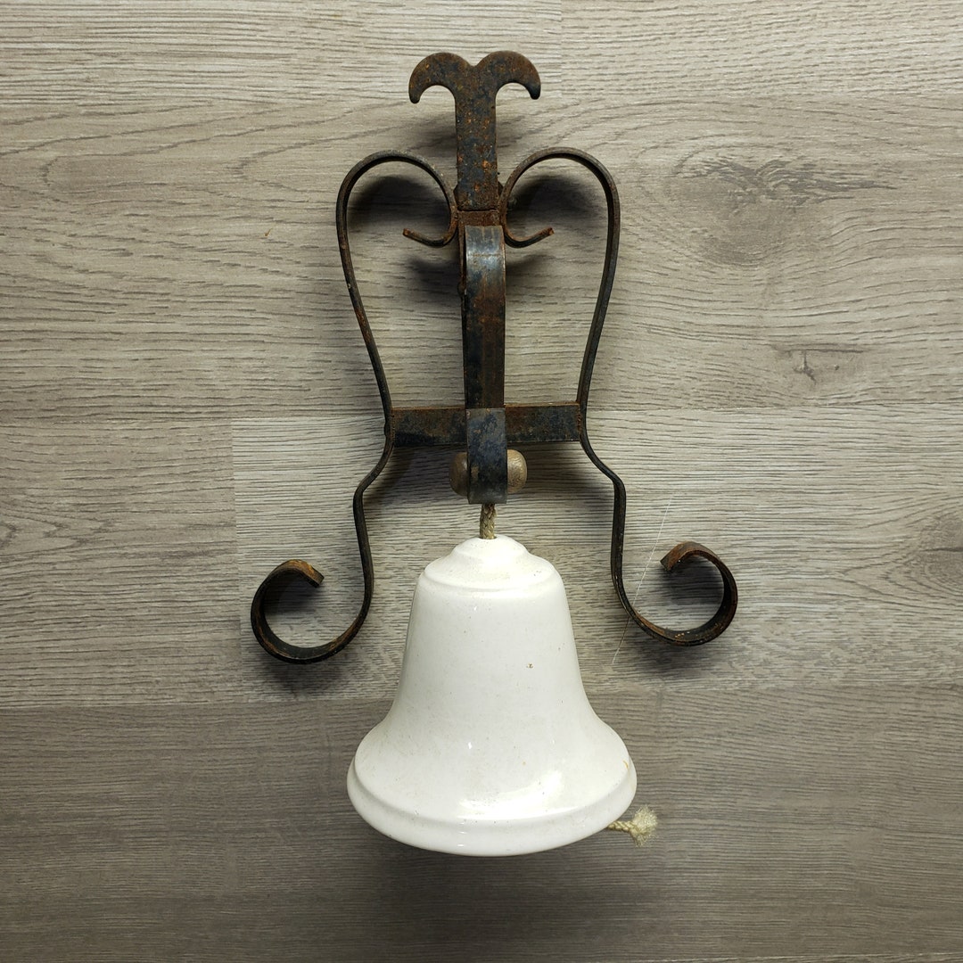 Vintage Rustic Metal Wall Mount Dinner Bell, Captain's Bell - Etsy