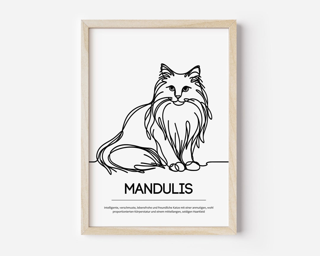 Turkish Angora Line Art Definition Poster Customizable Mural - Etsy