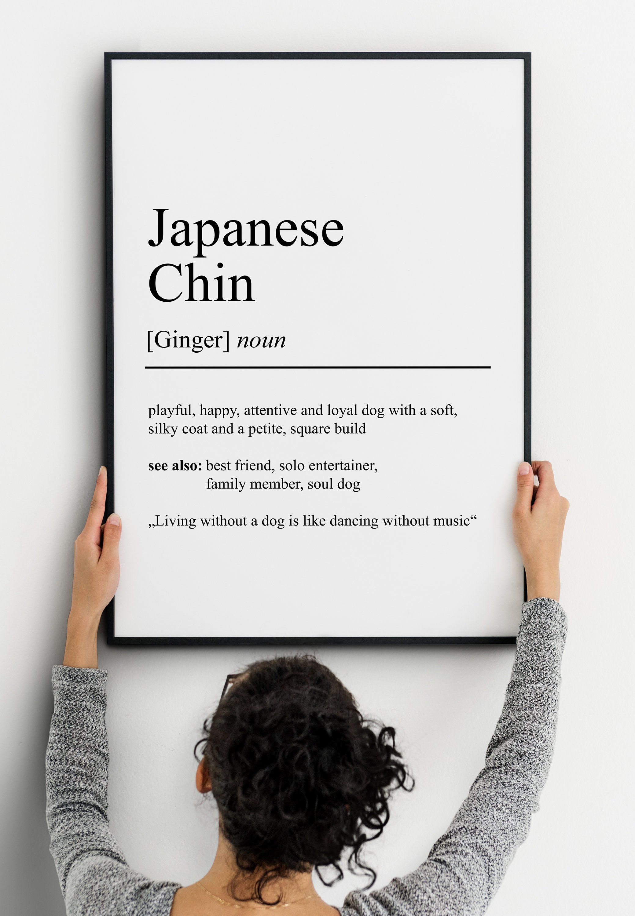 Japanese Chin Definition Poster Minimalist Design - Etsy