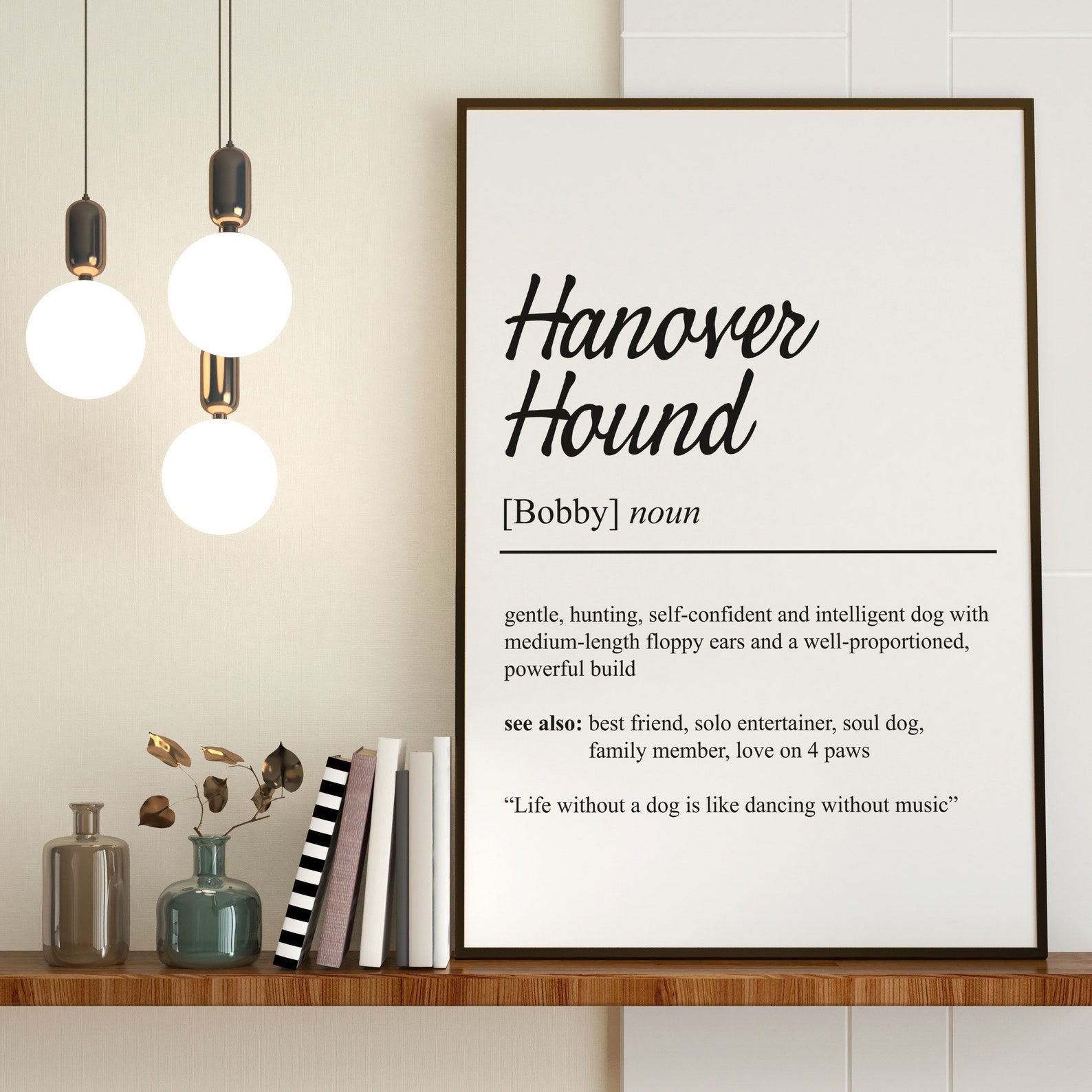 Hanover Hound Definition Poster Personalizable Dog Breed Poster Gift ...