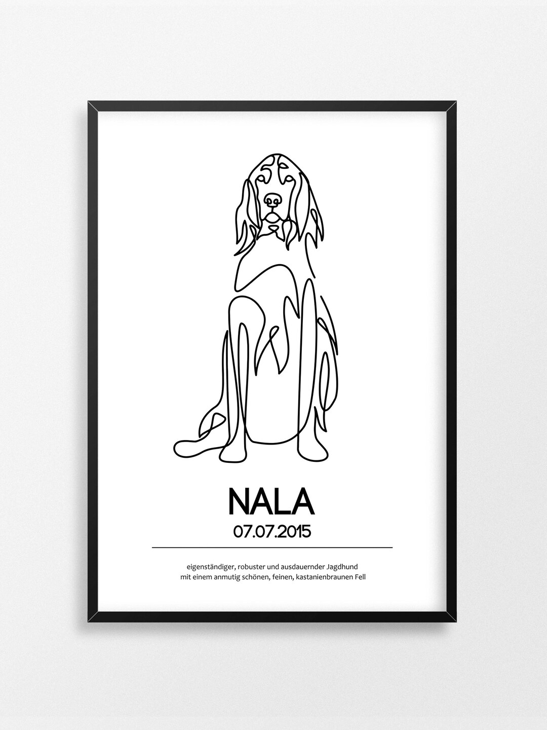 Irish Red Setter Dog Breeds Line Art Definition Poster Personalizable ...