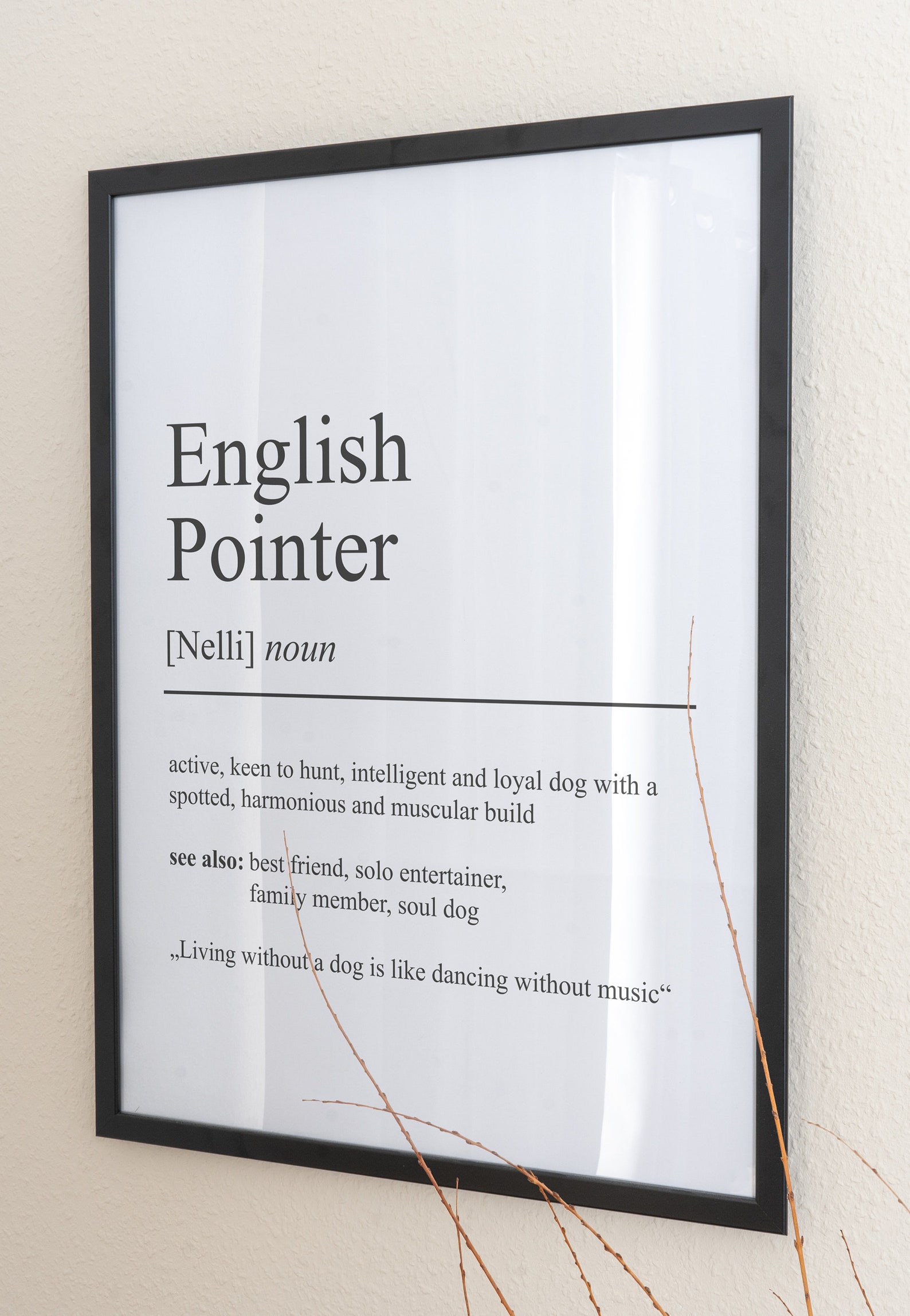English Pointer Definition Poster Minimalist Design - Etsy