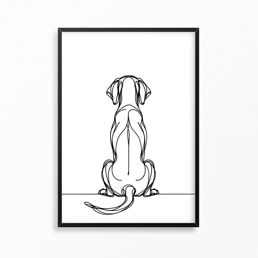 Magyar Vizsla Line Art Poster personalisierbar Hund Poster Geschenk ...