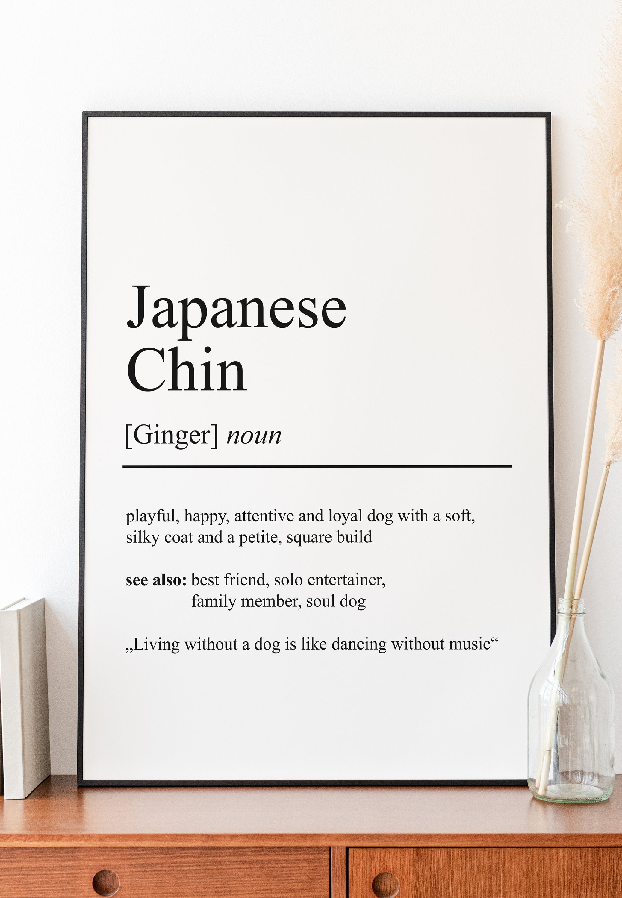 Japanese Chin Definition Poster Minimalist Design - Etsy