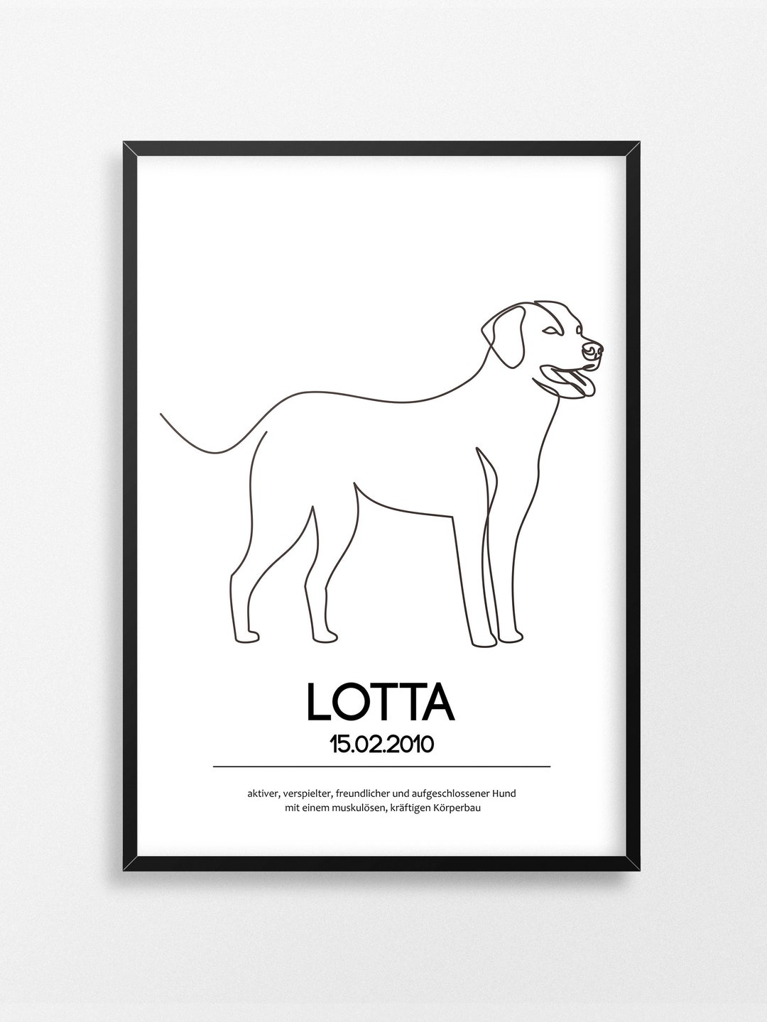 Labrador Retriever Dog Breeds Line Art Definition Poster Personalizable ...