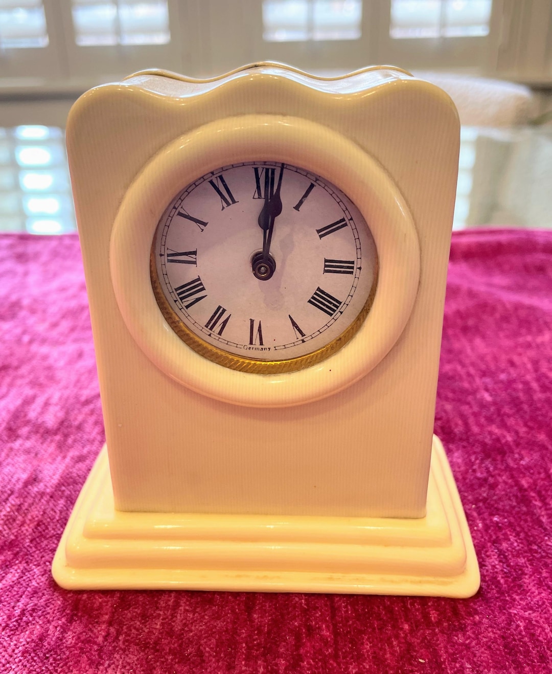 VINTAGE CELLULOID Vanity Clock Made in Germany - Etsy