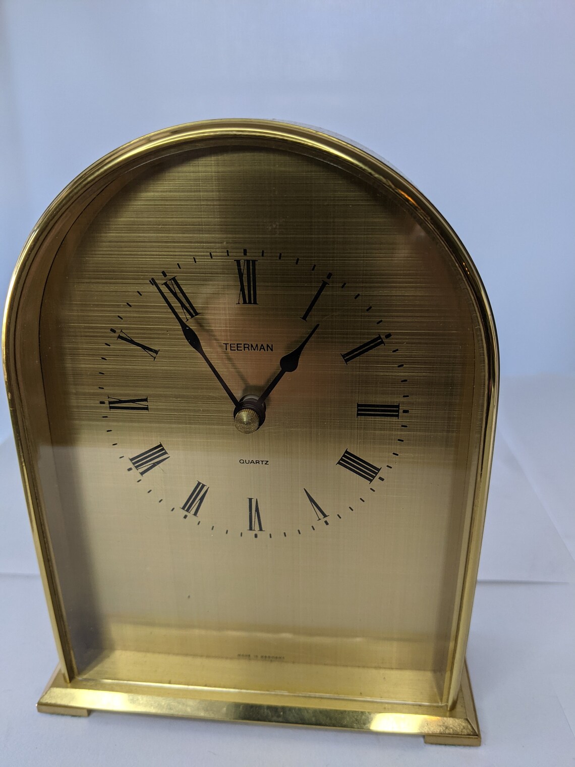 Vintage Brass Mantle Clock by Teerman Carriage Clock - Etsy