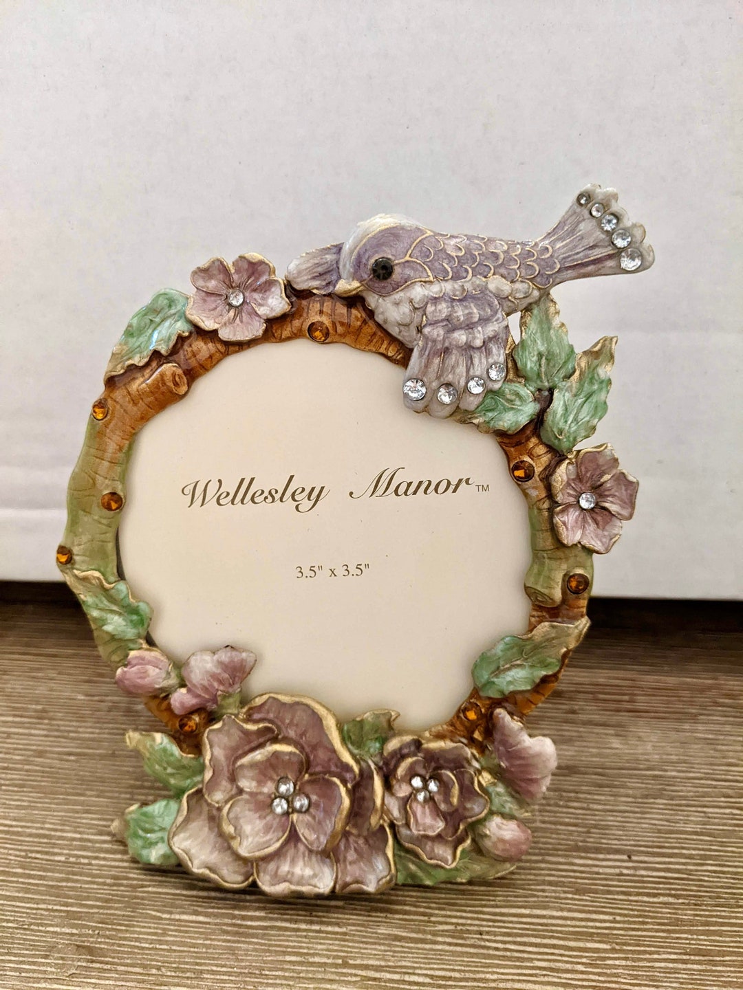 LOVELY Wellesley Manor Hand Enameled & Czech Crystal Picture Frame - Etsy