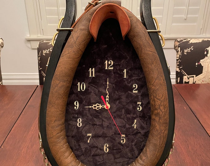 Brodhead Draft Horse Collar Mirror & Clock Handmade IA Western Farm ...