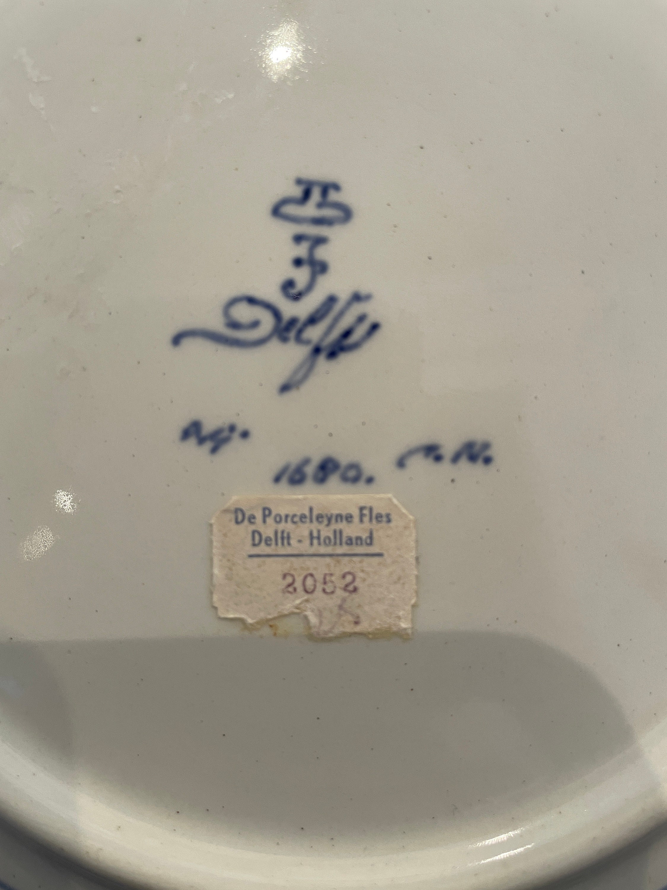 Delft Dutch Blue & White Royal Plate With a Windmill - RARE - Etsy