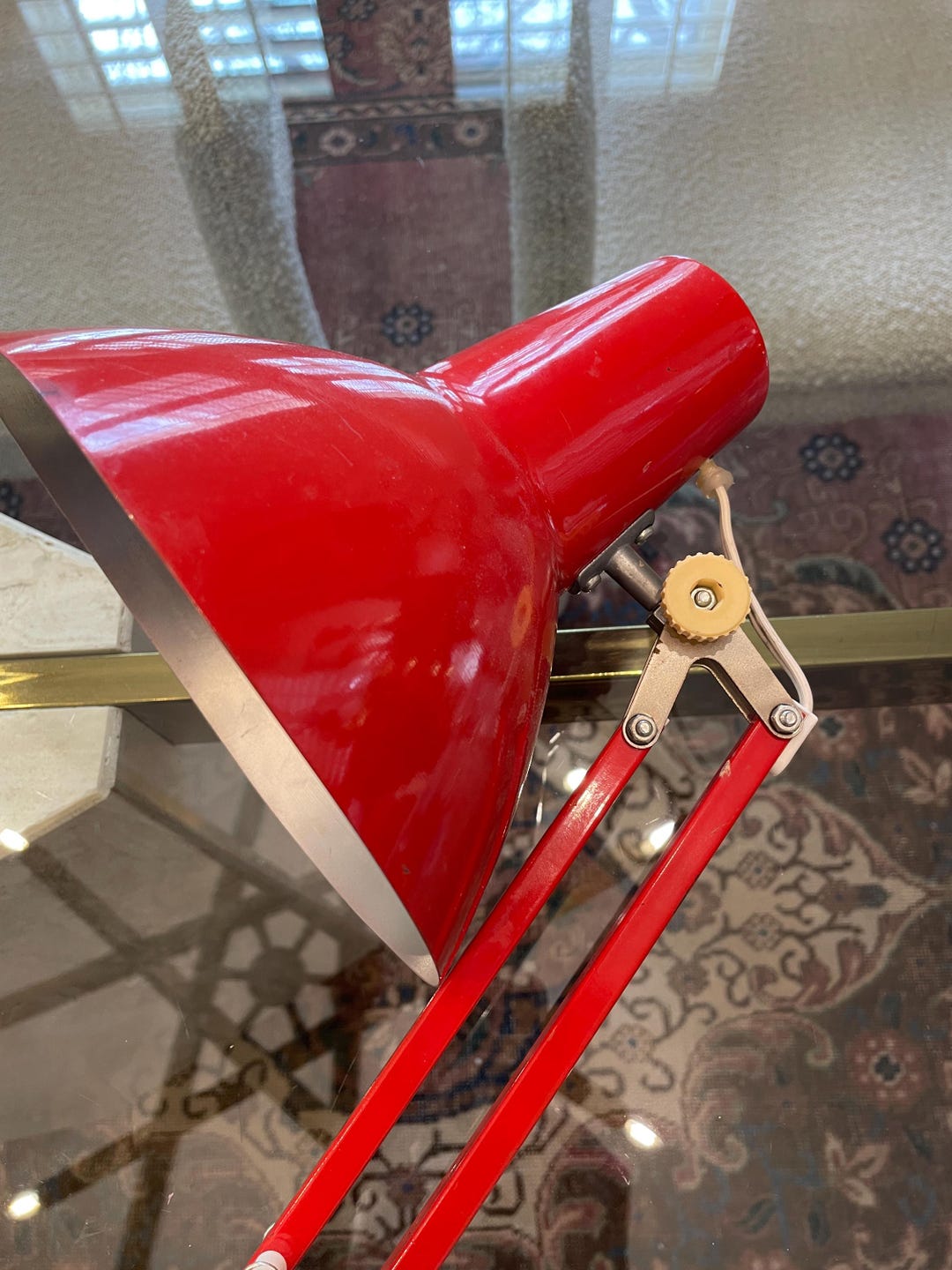 Architect Lamp - Clamp Lamp Denmark - 1970's MCM Red Articulating Table ...