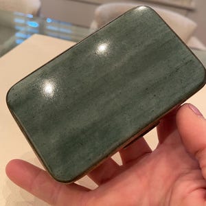 Continental Silver Table Box With Malachite Stone Inlaid Top - Engraved ...