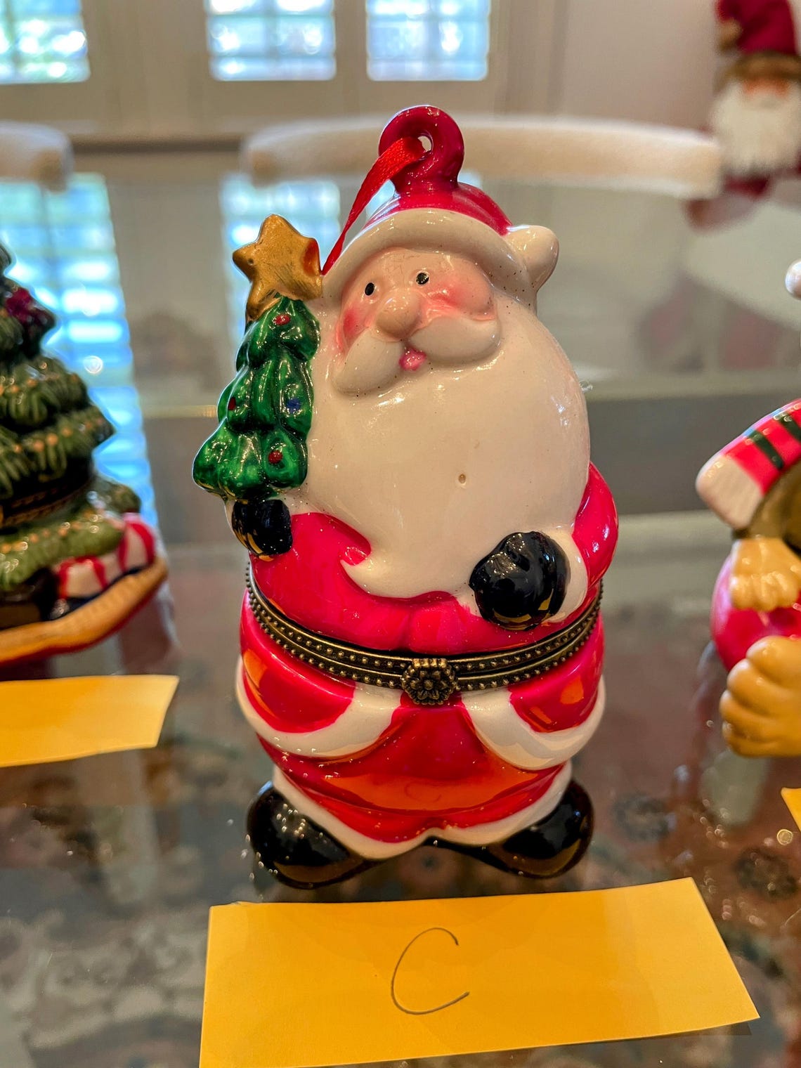 Vintage Hinged Christmas Trinket Boxes Monkey-santa- Christmas Tree - Etsy