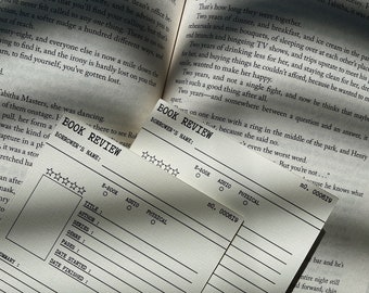 Book Review Card Set | Cozy Book Review Cards, Book Tracker, Star ...