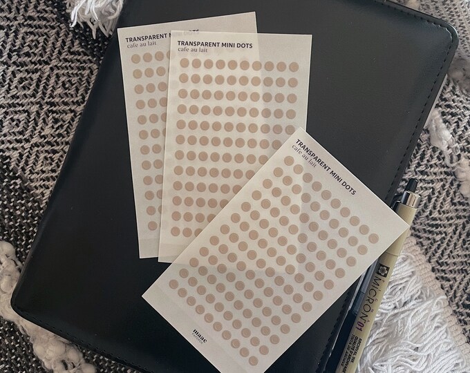 Minimal Mini Dot Sticker Sheets - Etsy