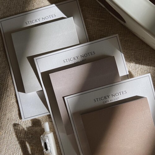 Minimal Sticky Note Cafe Au Lait - Etsy