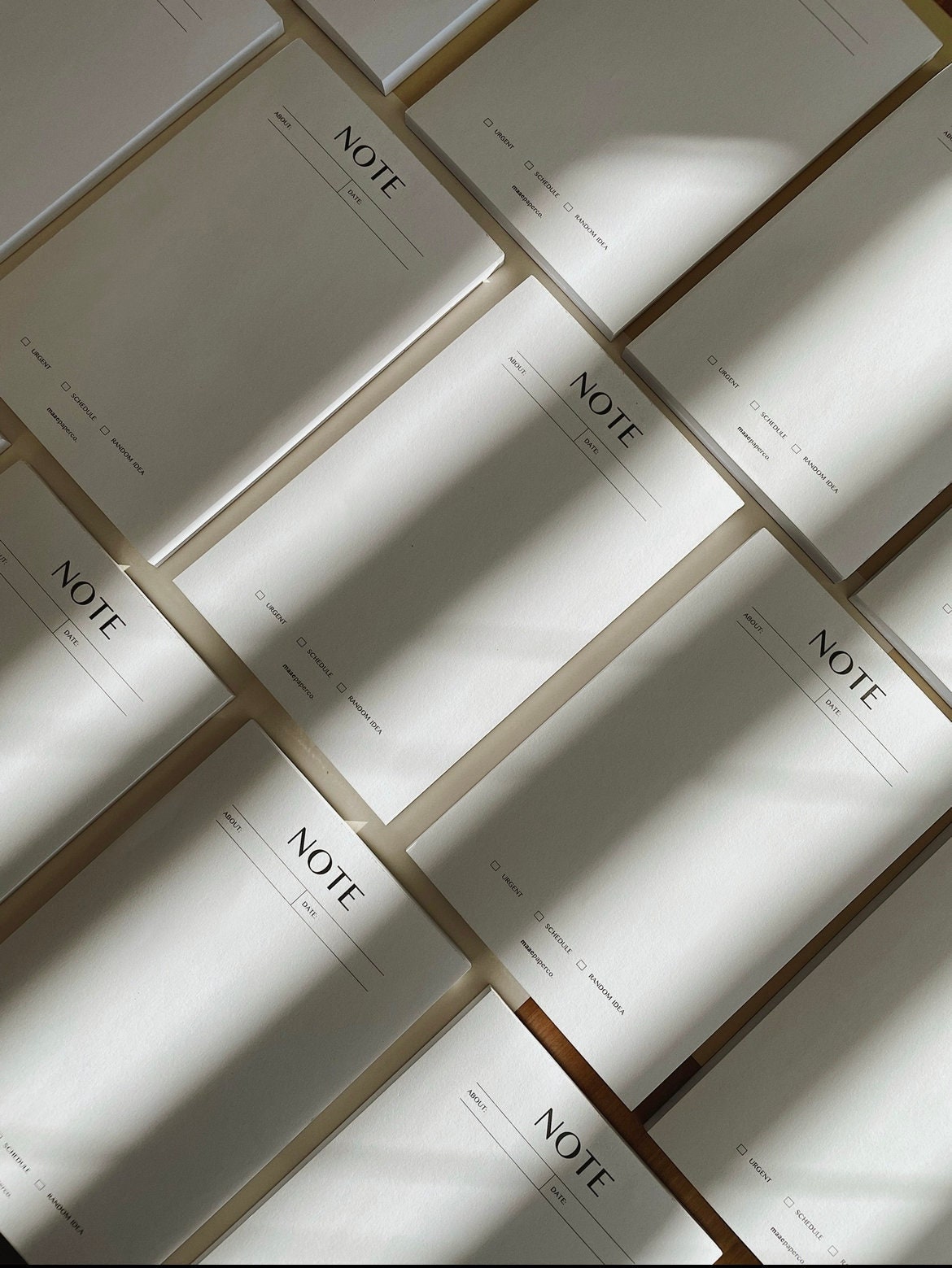 Minimal Note Pad | Etsy