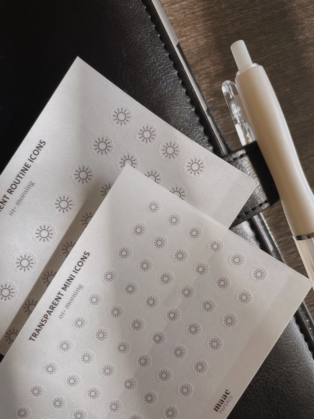 Transparent Morning Routine Icon Sticker Sheets - Etsy