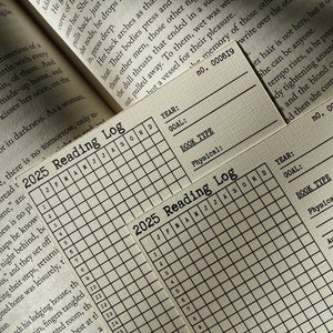 2025 Reading Log Library Card Tracker - Etsy