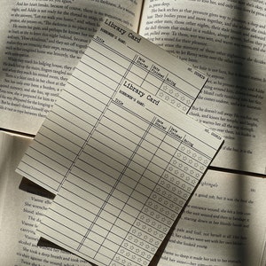 Undated Star Rating Library Card Tracker - Etsy