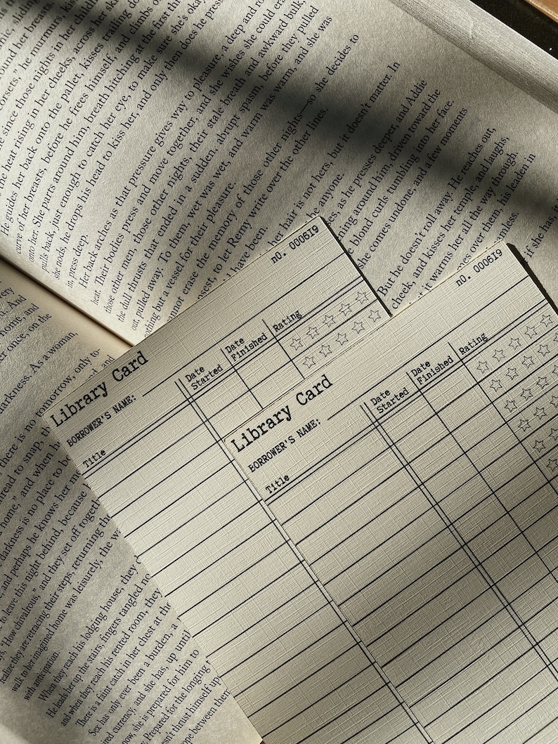 Undated Star Rating Library Card Tracker - Etsy