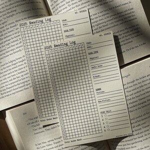2025 Reading Log Library Card Tracker - Etsy