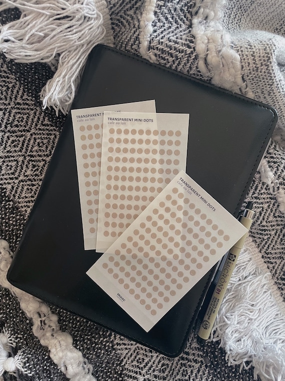 Minimal Mini Dot Sticker Sheets - Etsy
