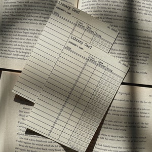 Undated Star Rating Library Card Tracker - Etsy