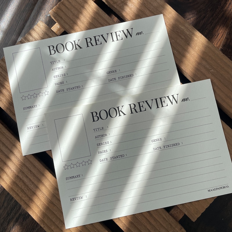 Book Review Card Digital - Etsy