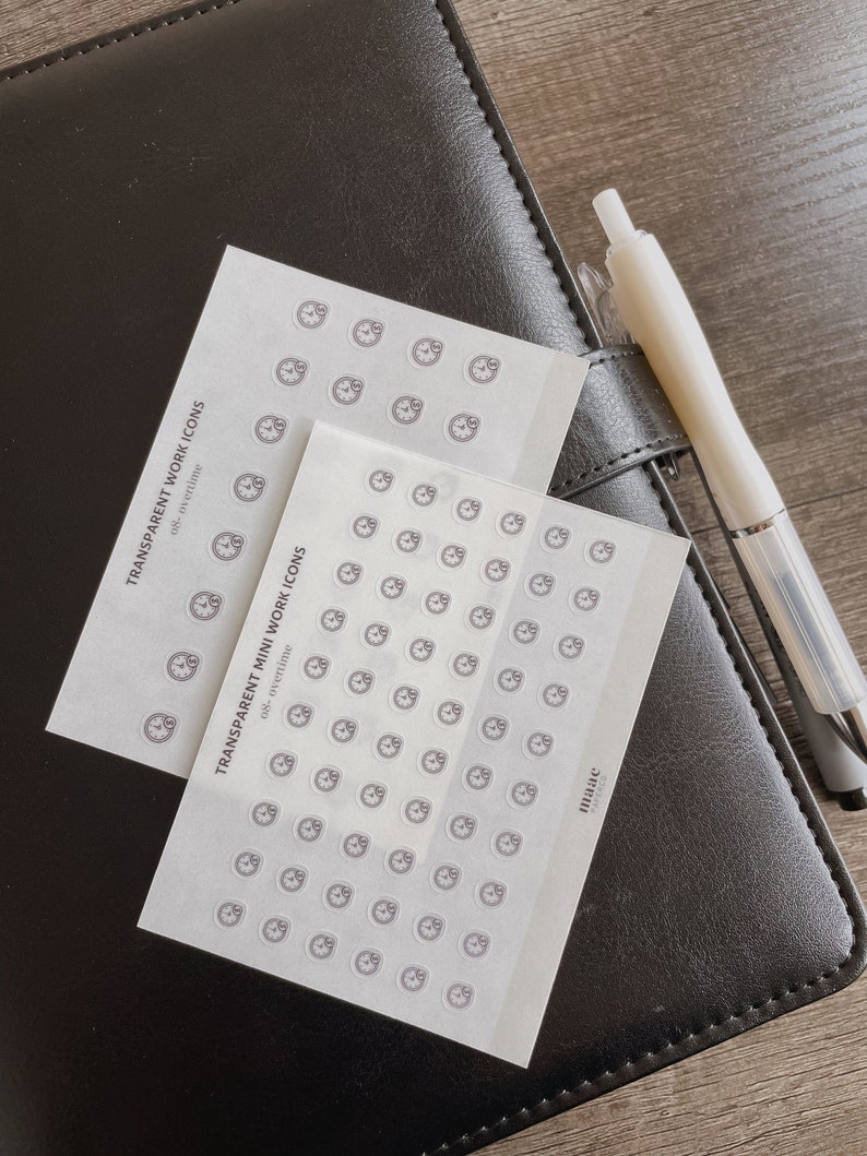 Overtime Work Icon Sticker Sheet - Etsy