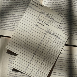Undated Star Rating Library Card Tracker - Etsy