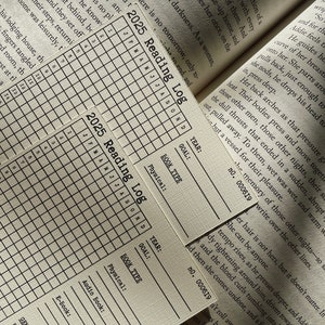 2025 Reading Log Library Card Tracker - Etsy