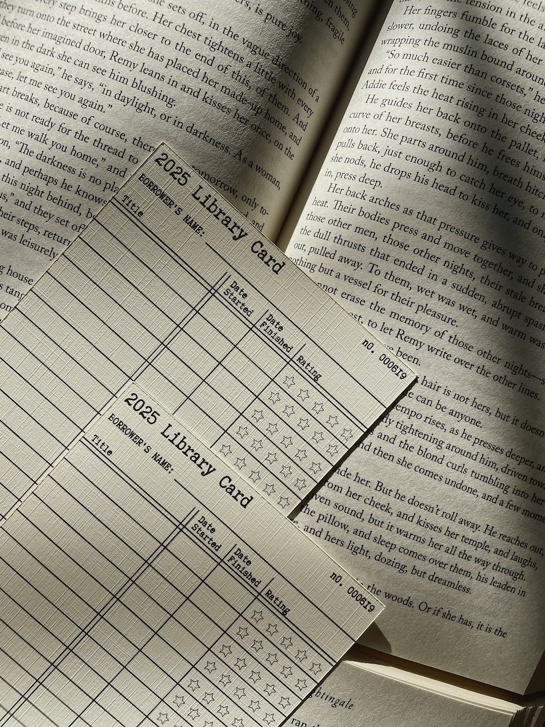 2025 Star Rating Library Card Tracker - Etsy