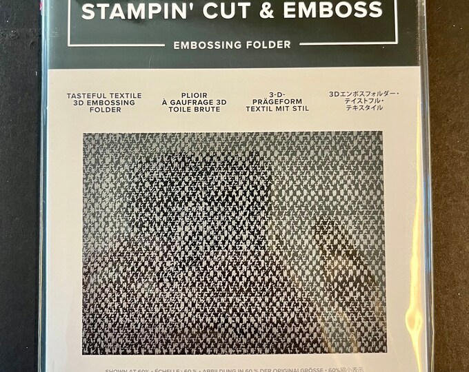 Stampin’ Up! Tasteful Textile 3D Embossing Folder - Etsy