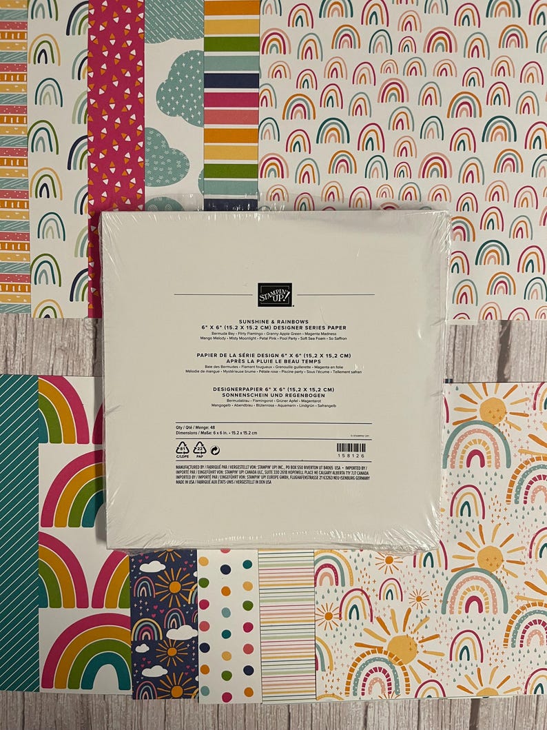 Stampin’ Up! Sunshine & Rainbows Designer Series Paper - Etsy