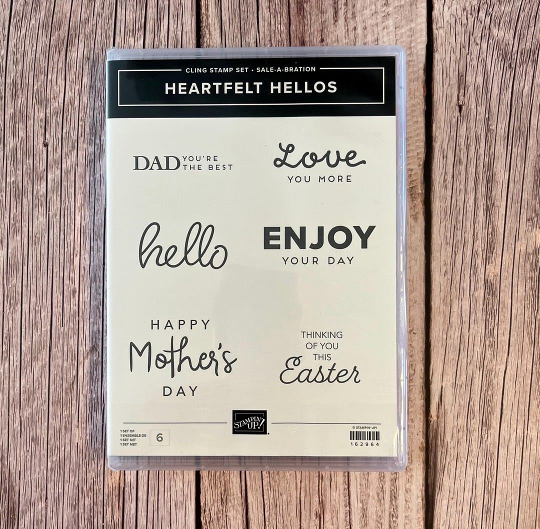 Stampin’ Up! Heartfelt Hellos Cling Mount Stamps - Etsy