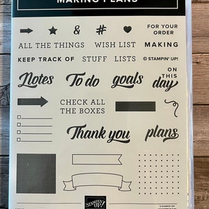 Stampin’ Up! Making Plans Photopolymer Stamps - Etsy