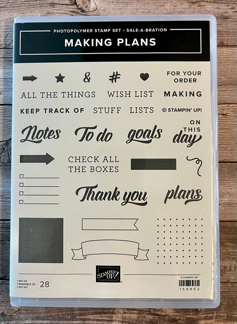 Stampin’ Up! Making Plans Photopolymer Stamps - Etsy