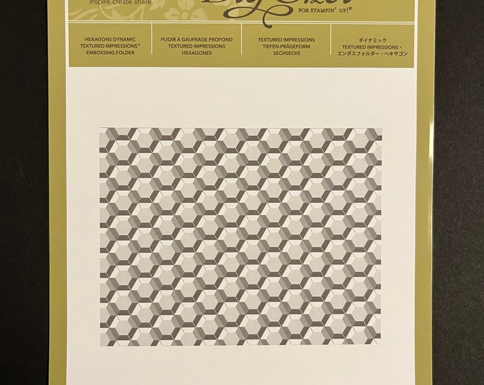 Stampin Up Hexagon Embossing Folder - Etsy