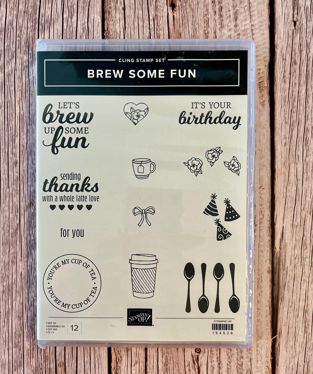 Stampin’ Up! Brew Some Fun Cling Mount Stamp Set - Etsy